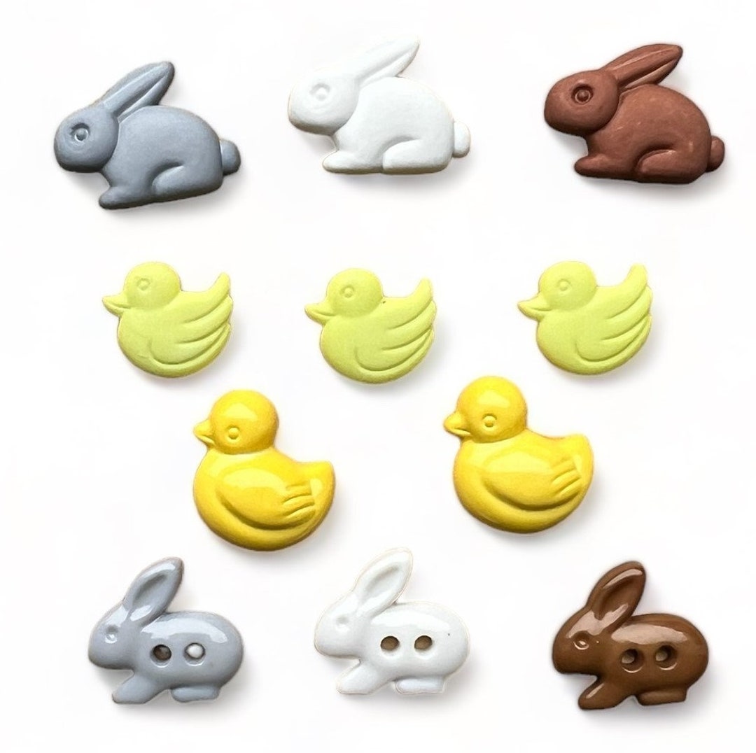 Buttons Galore - Ducks and Bunnies - Novelty Buttons for Sewing and ...