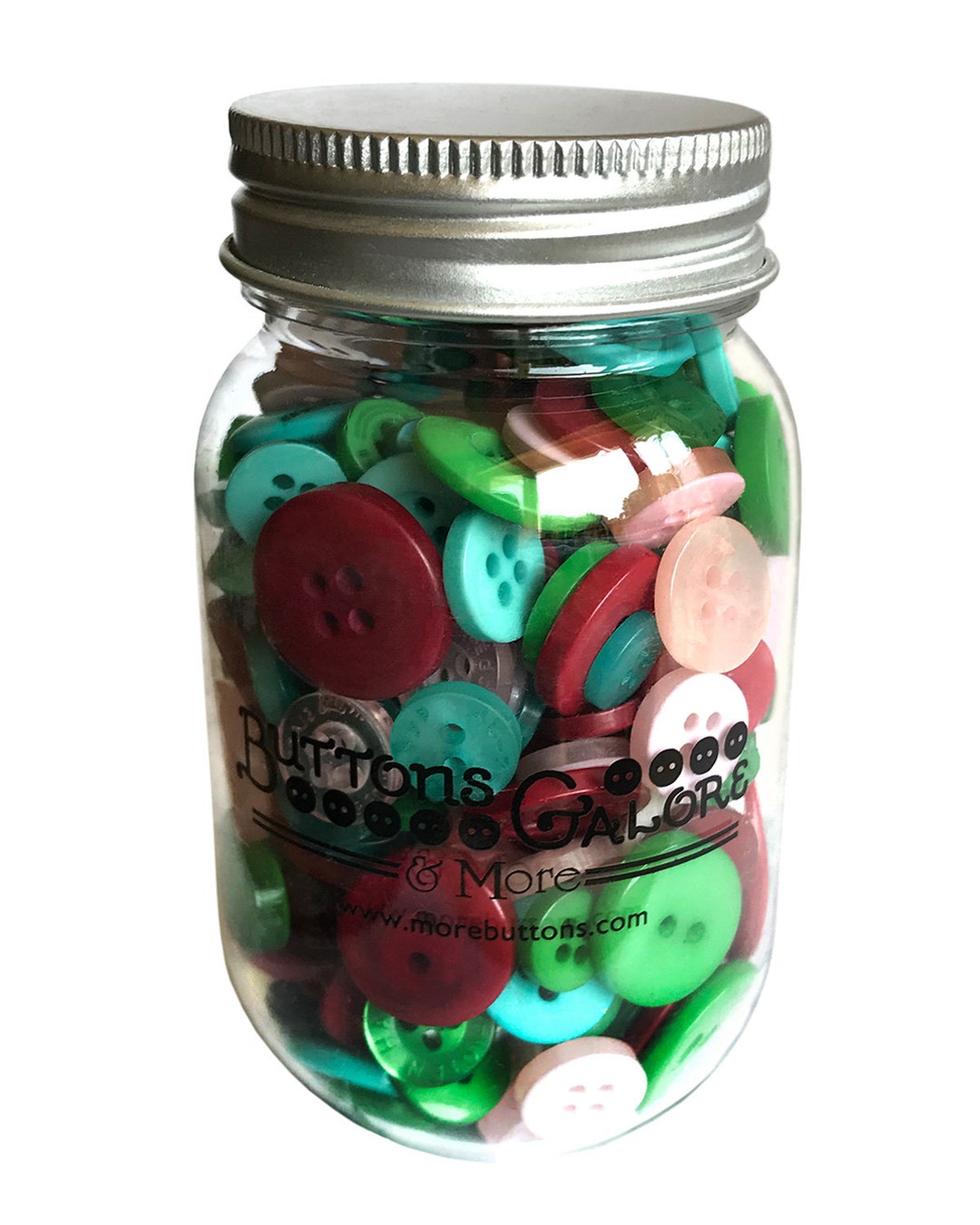 Buttons Galore Button Mason Jar 200+ Colorful Buttons for Sewing ...
