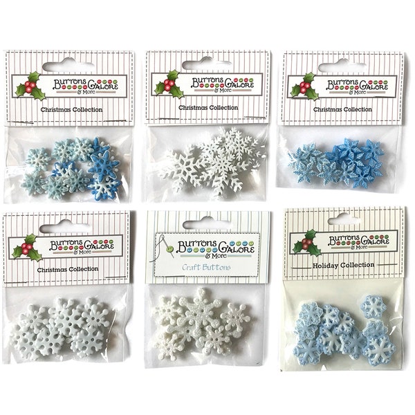 Snowflake Buttons - Etsy