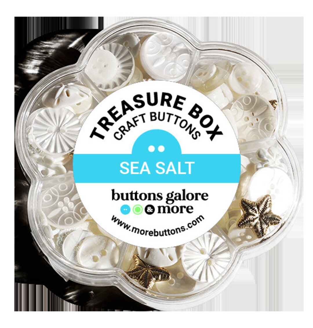 Buttons Galore Treasure Box - Sea Salt - Etsy