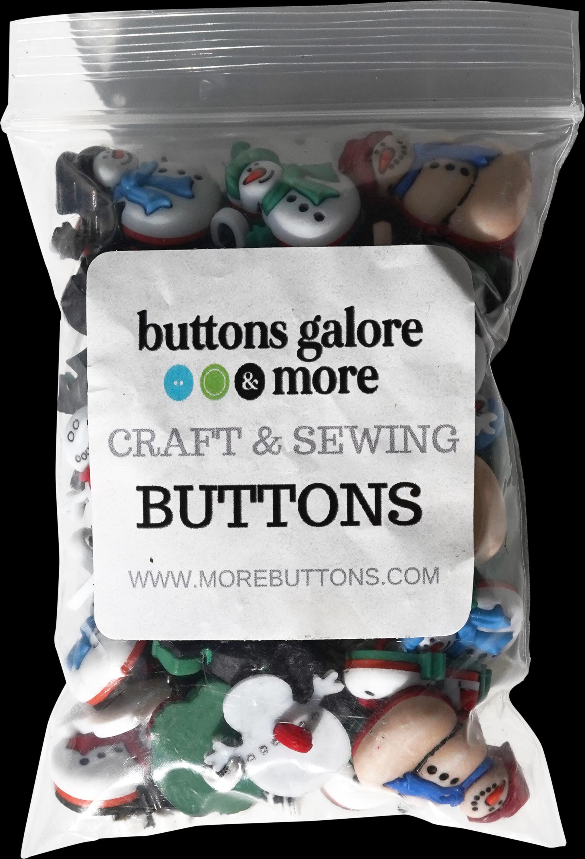 50 Snowmen Novelty Buttons: Winter Craft Embellishments for Sewing ...