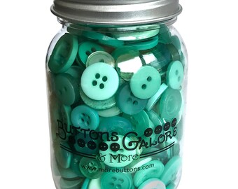Buttons Galore Button Mason Jar 200 Colorful Buttons for | Etsy