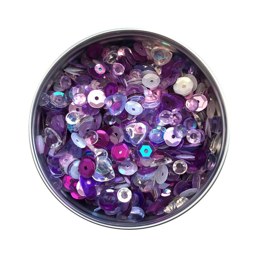 Grape Jelly Sequin Tin - Buttons Galore - Etsy