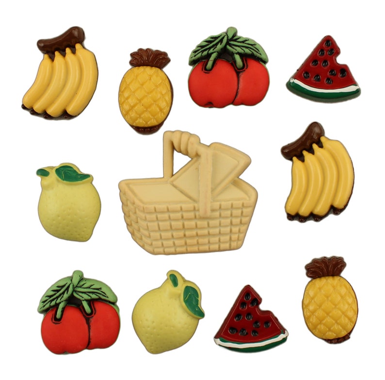 Buttons Galore 45+ Fun With Food Buttons for Sewing & Crafts - Set of 6 ...