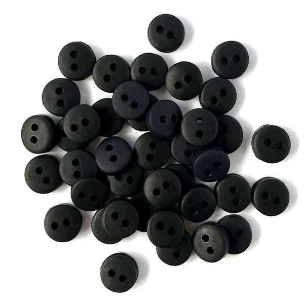 Black Matte Buttons - Etsy