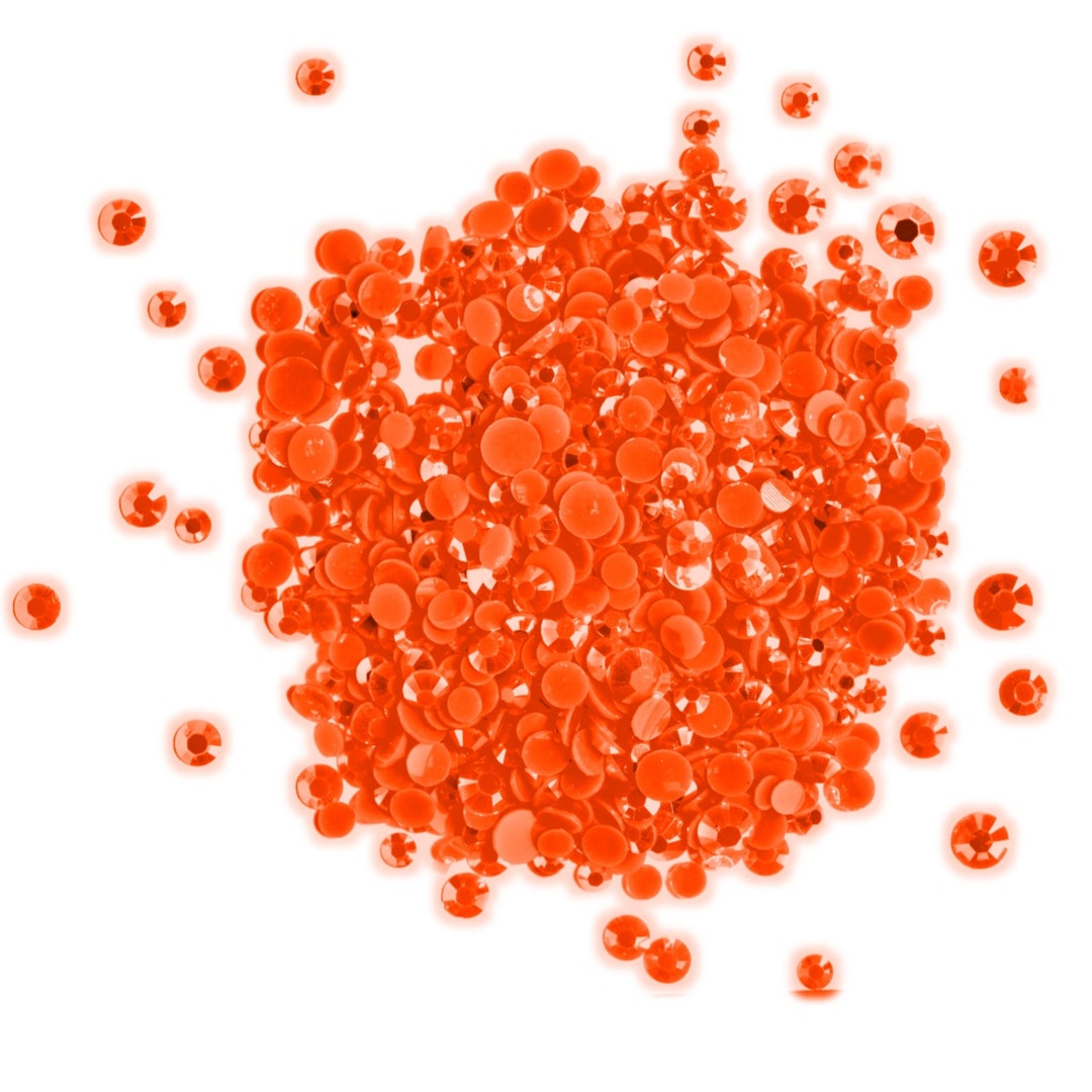 Flat Back Jewelz Mid Orange AB Buttons Galore - Etsy