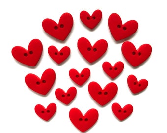 Buttons Galore Craft & Sewing Buttons Valentine Hearts | Etsy