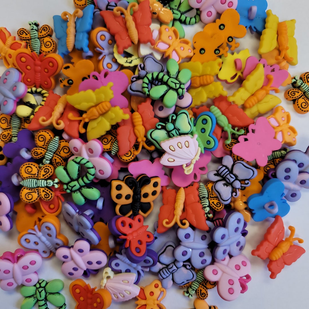 Butterfly Button Assortment, 100 Pieces by Buttons Galore - Etsy