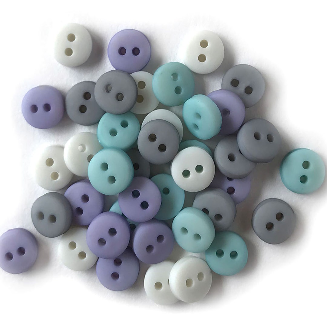 Buttons Galore Tiny Buttons for Sewing & Crafts - Ice - 35 Buttons - Etsy