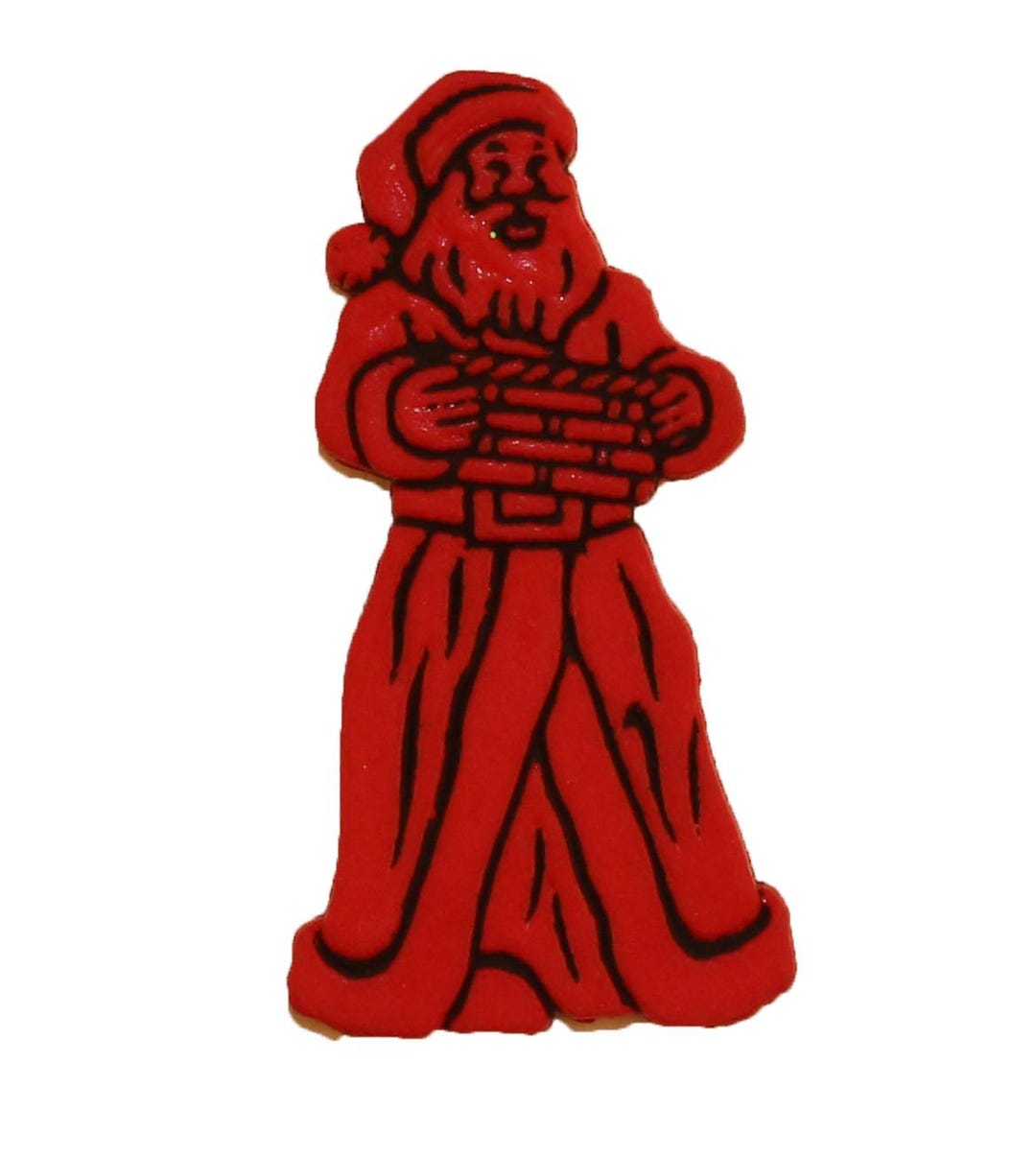 Santa Claus Button – Vintage Style Holiday Craft & Sewing Embellishment ...
