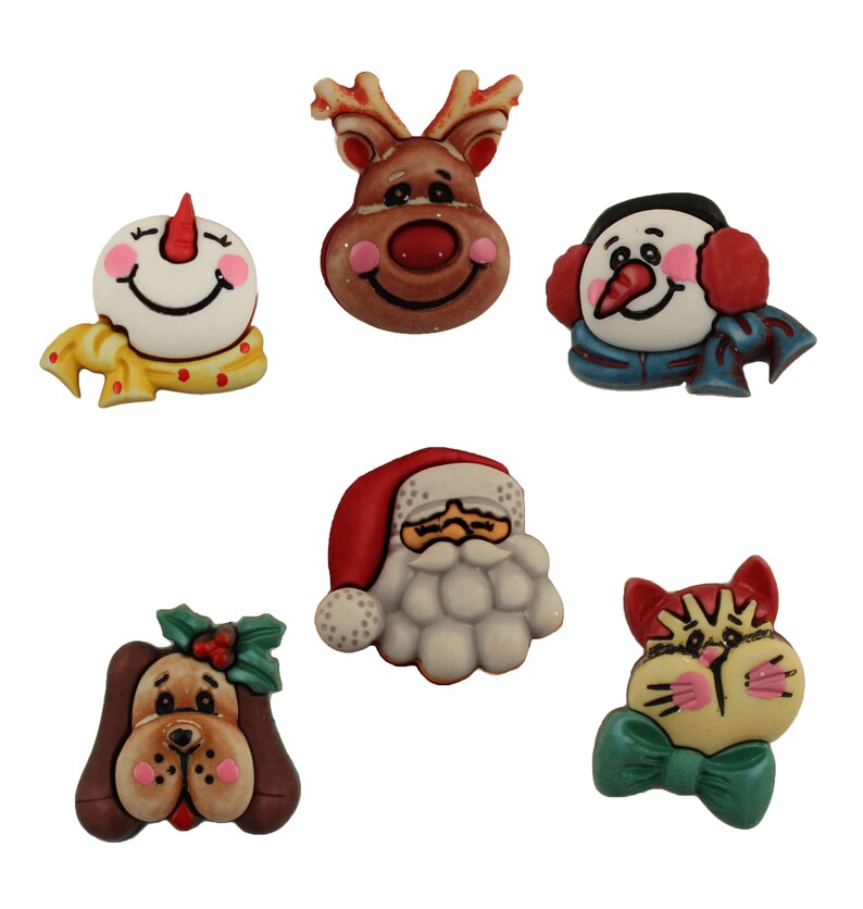 Buttons Galore Christmas Craft & Sewing Buttons - Santa and Friends - Etsy