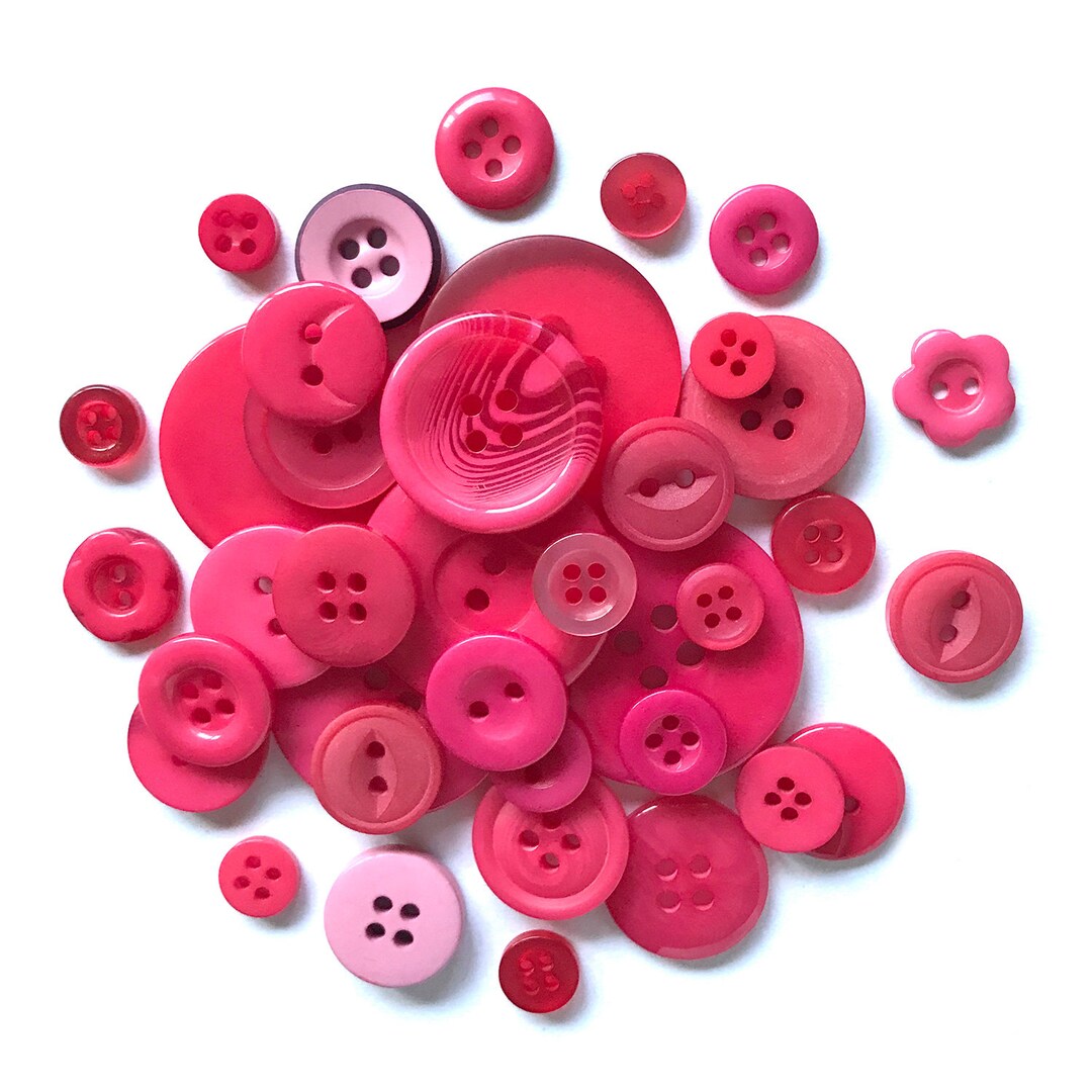 Colorful Watermelon Color Craft & Sewing Buttons - Large Assortment of ...