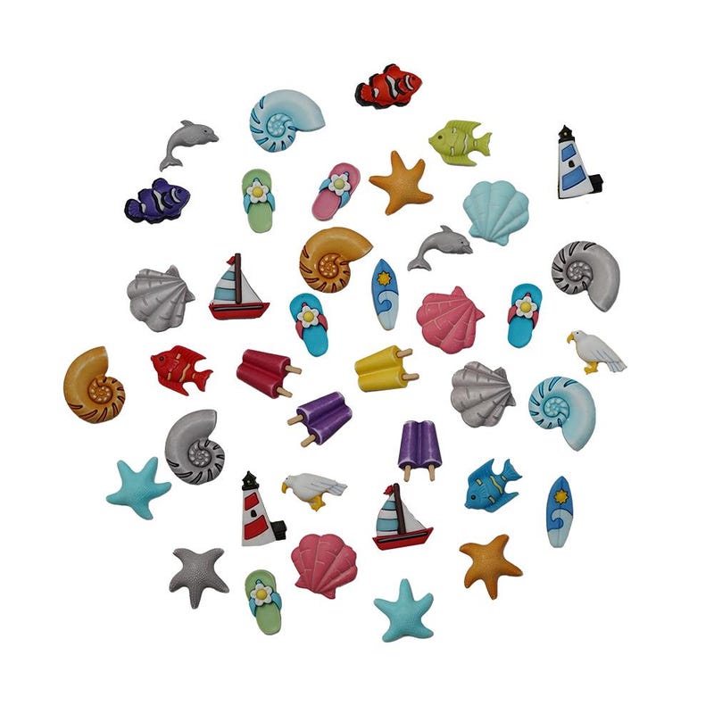 Beach Theme Buttons - Etsy