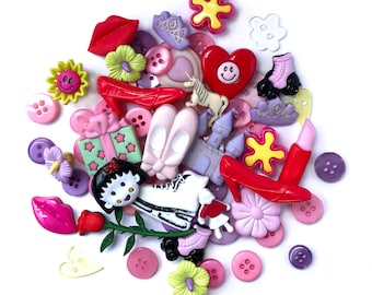 Buttons Galore 50 Retro Buttons Value Pack for Craft & - Etsy