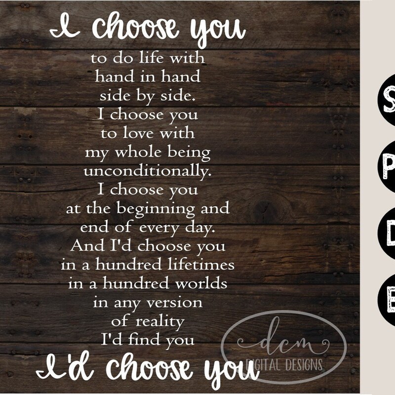 I Choose You - Etsy