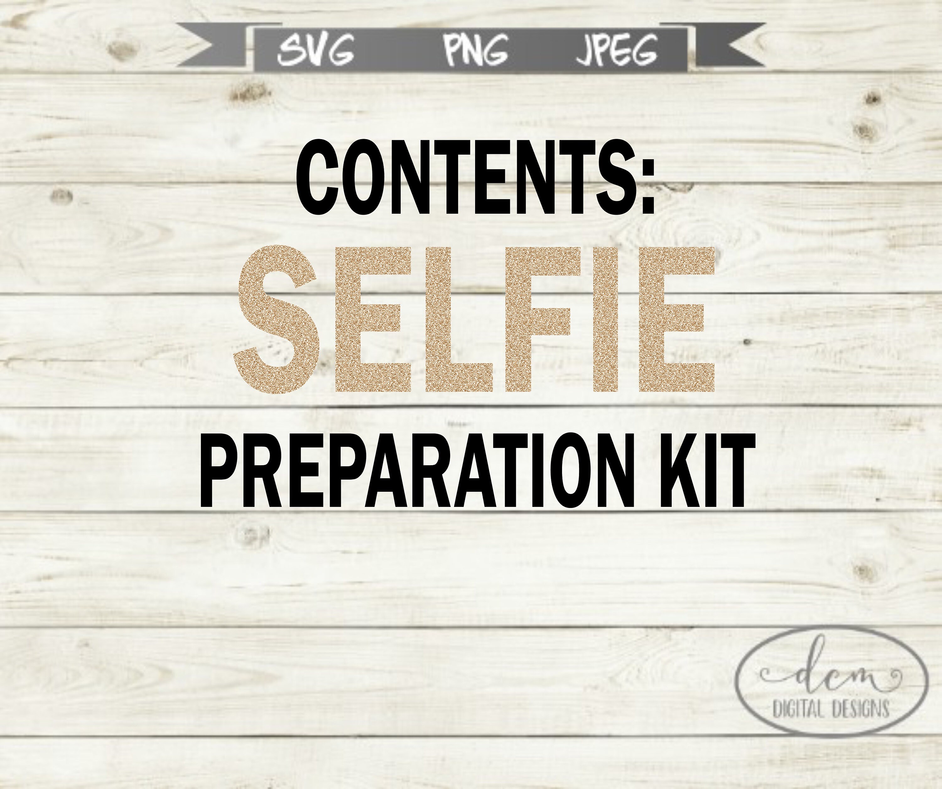 Contents Selfie Prep Kit SVG Makeup Bag Teen Glam Pouch | Etsy