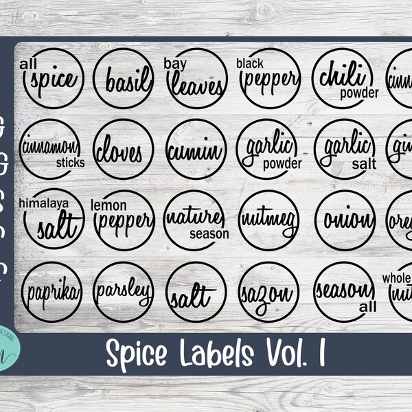 Spice Labels - Etsy