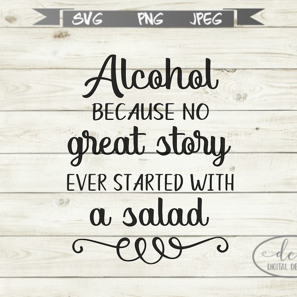 No Great Love Story Ever Started With Salad and Svg - Etsy