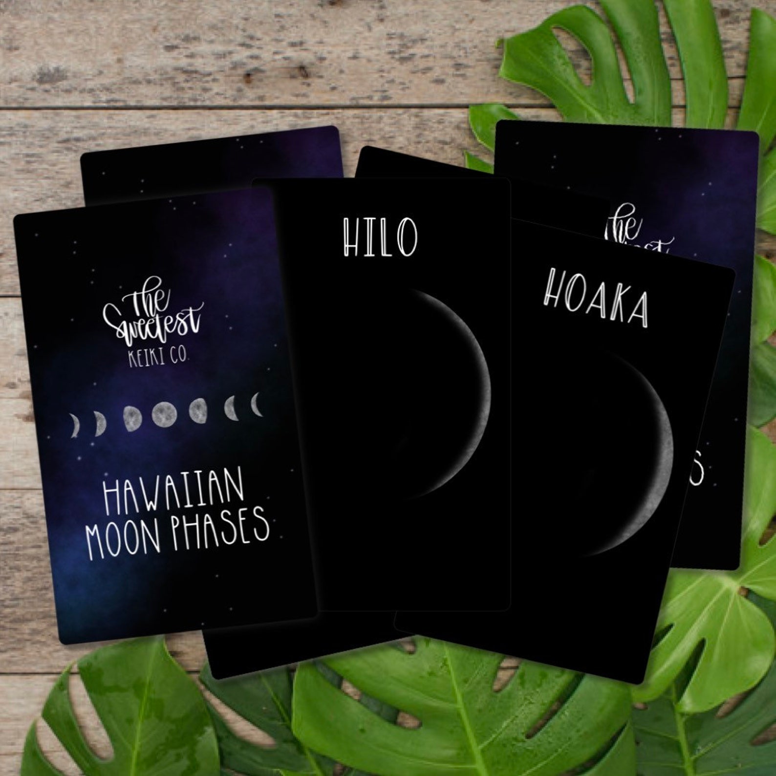 Hawaiian Moon Phase Flash Cards // Moon Phases // Flash Cards | Etsy