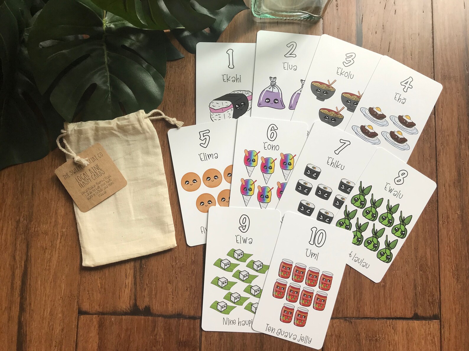 Local Kine Flash Cards // Hawaii Themed Flash Cards // Keiki - Etsy