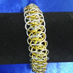 Silver and Gold Viper Scale Chain Maille Bracelet - Etsy