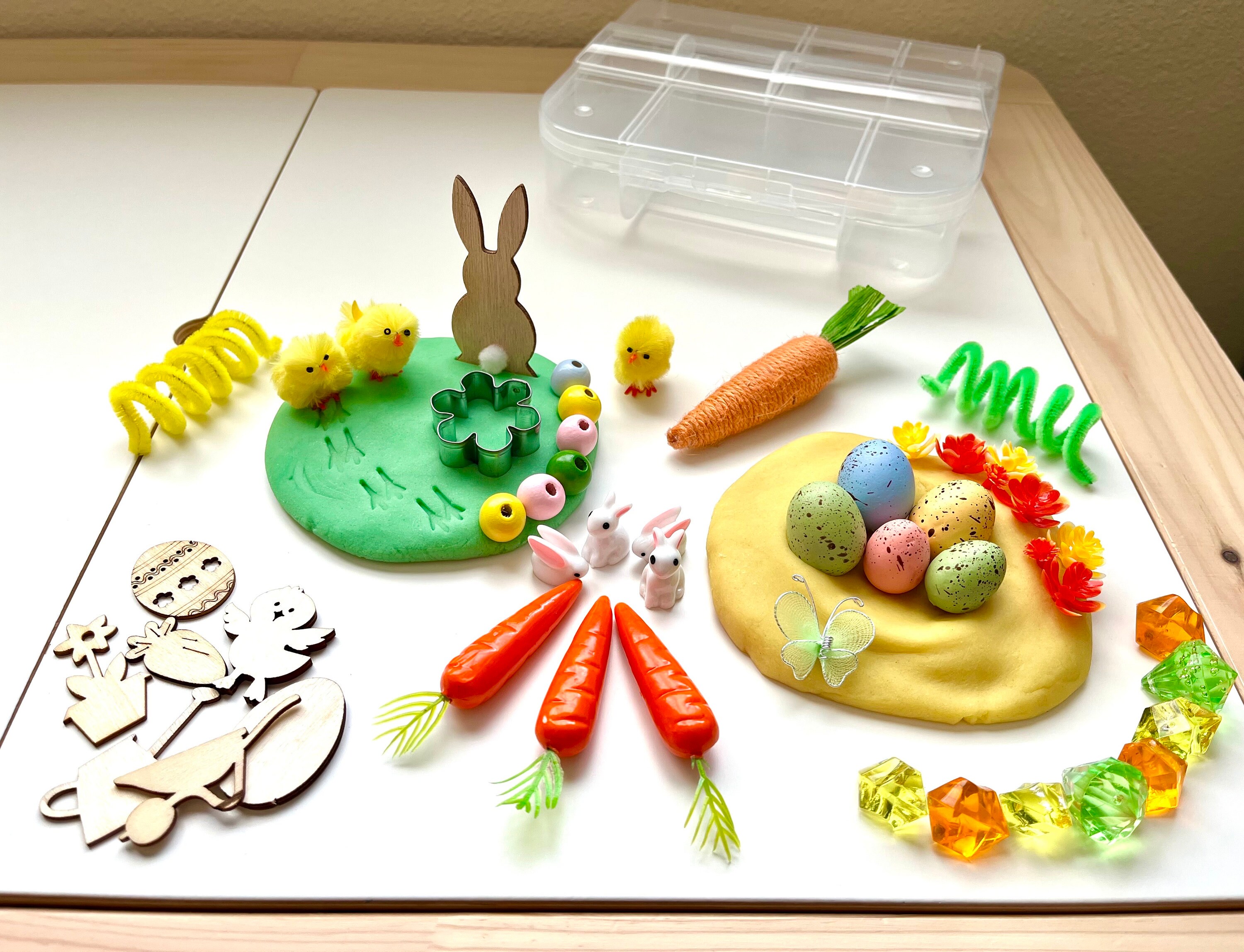 Easter Sensory Kit Play Dough Sensory Bin Spring Toddler Gift Busy Box ...
