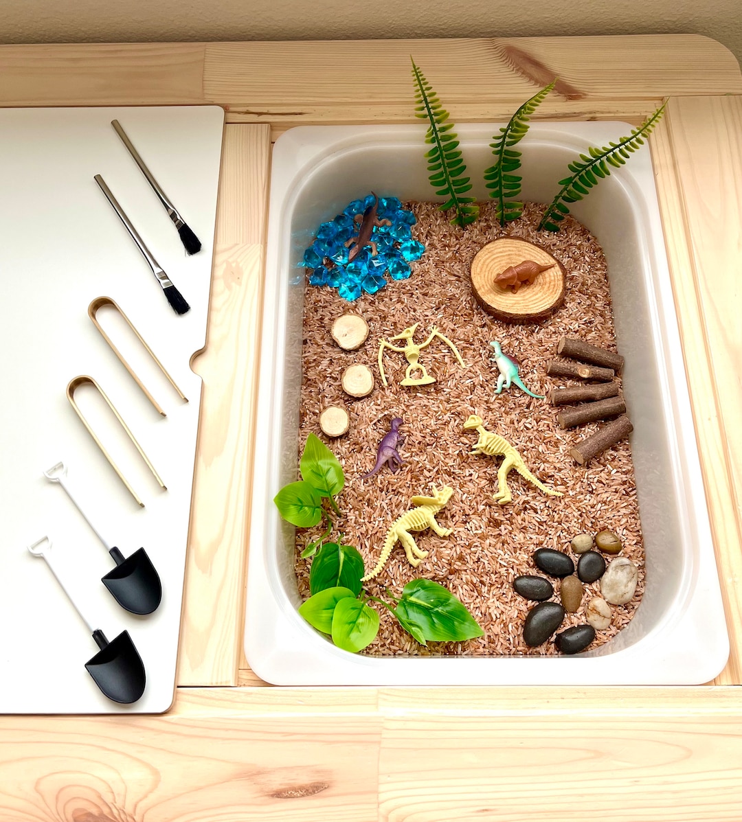 Dinosaur Excavation Pour & Play Sensory Kit | Flisat Activity Kit ...