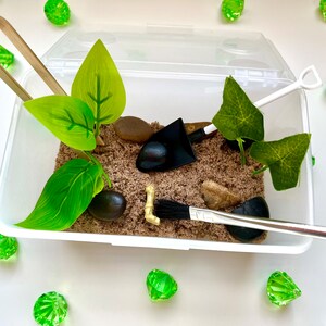 Dinosaur Excavation Mini Sensory Bin | Dino Dig | Sensory Sand Kit ...