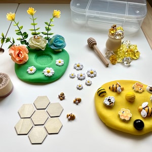 Honey Bee Sensory Kit | Play Dough Sensory Bin | Pollinator | Toddler ...