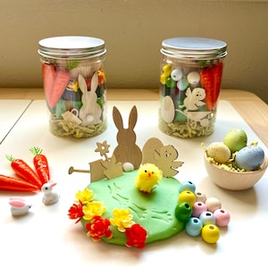 Easter Sensory Jar | Play Dough Sensory Kit | Spring Sensory Activity ...