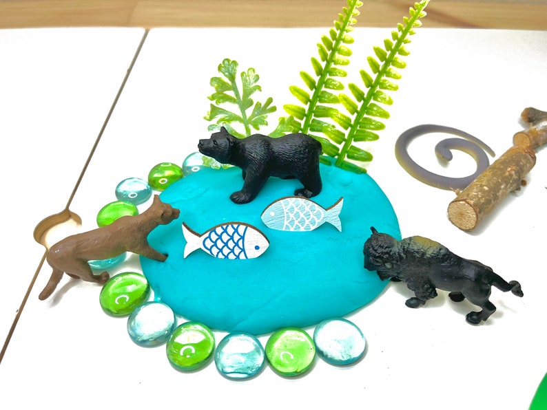 Wildlife Sensory Kit | Play Dough Sensory Bin | Nature Activity ...