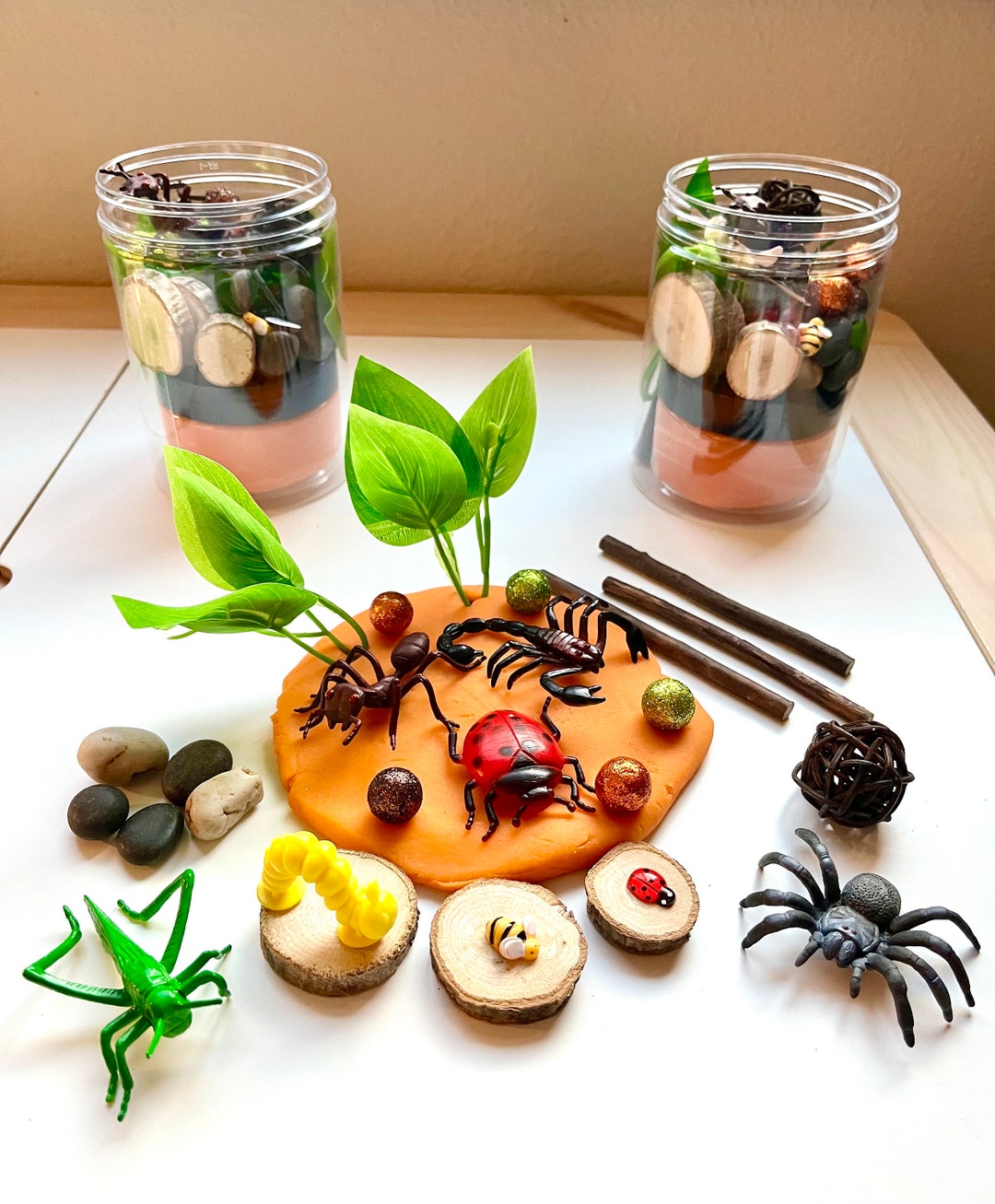 Bug Sensory Jar | Play Dough Sensory Kit | Nature Sensory Activity ...