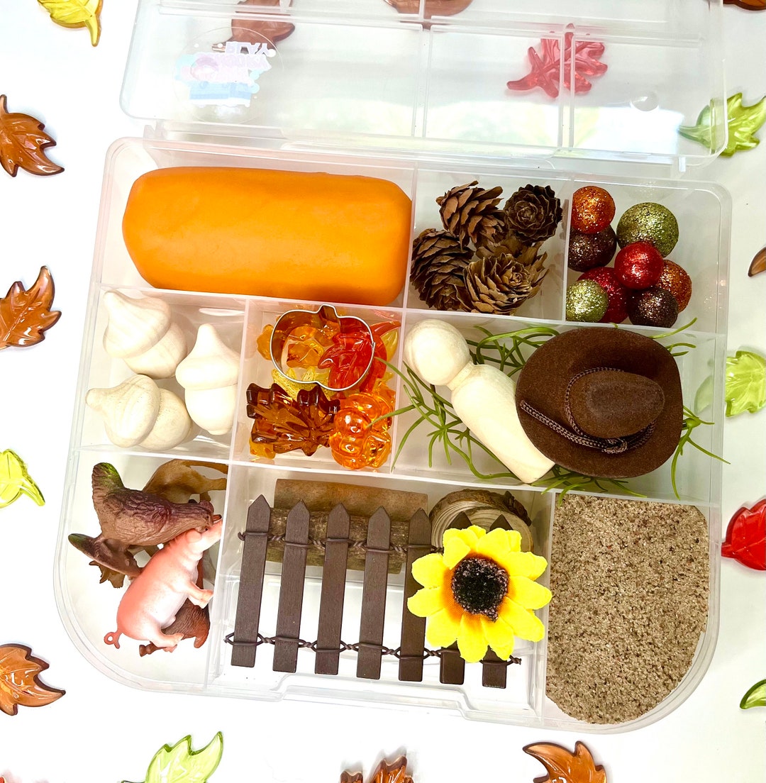 Thanksgiving Sensory Kit | Pumpkin Patch | Sensory Dough | Farm Harvest ...