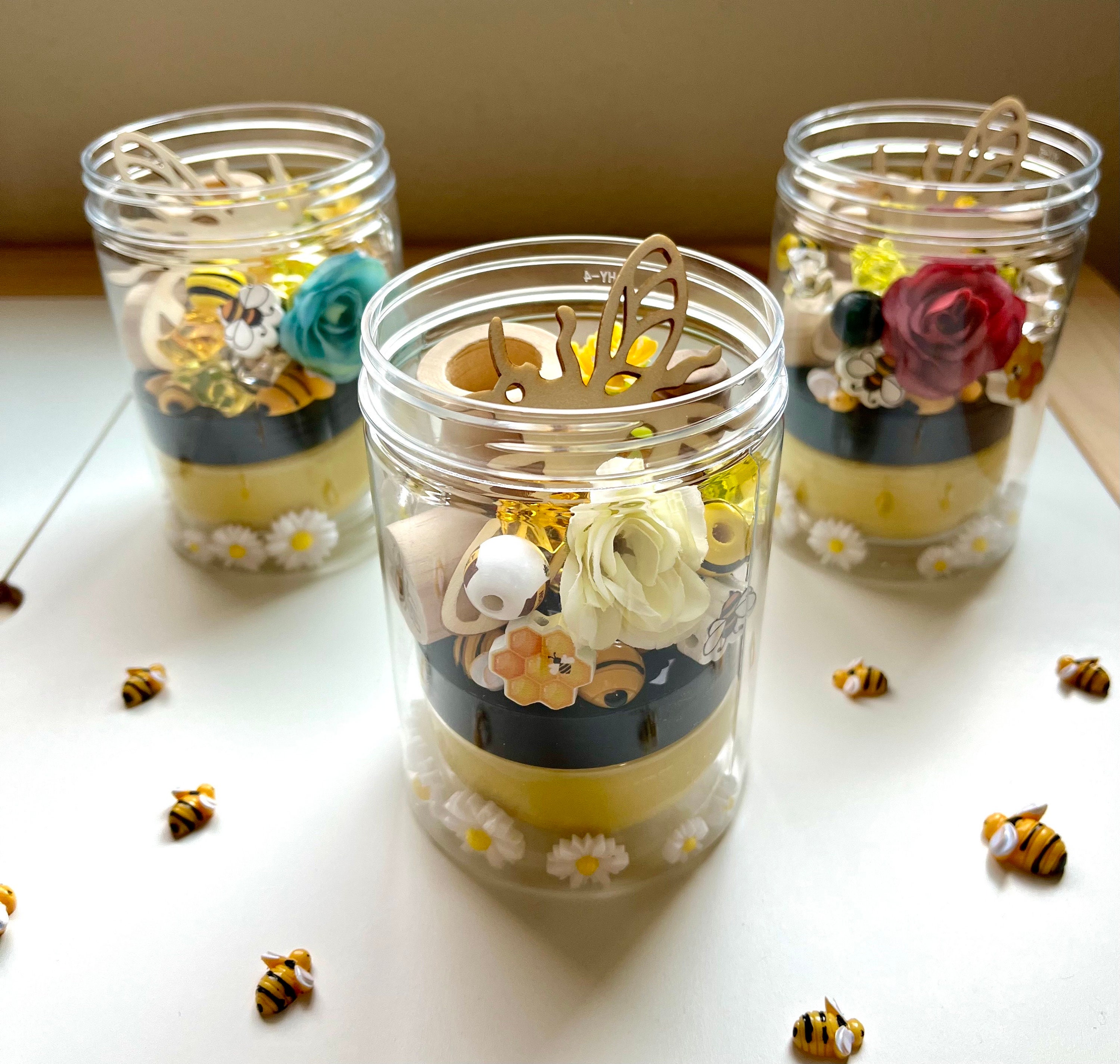 Honey Bee Sensory Dough Jar Play Dough Sensory Kit Pollinator Sensory ...