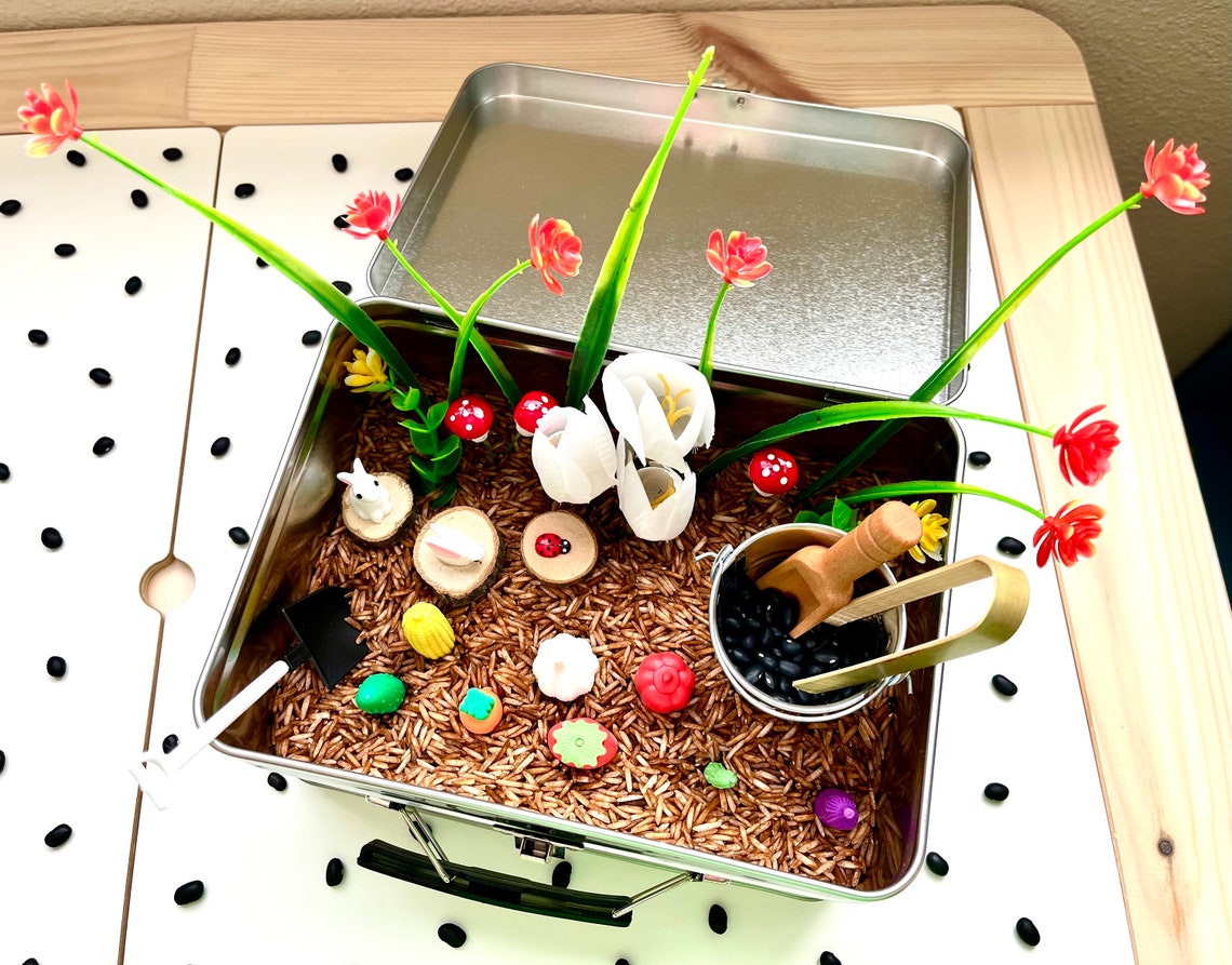 Garden Sensory Bin Sensory Rice Kit Vegetable Harvest - Etsy