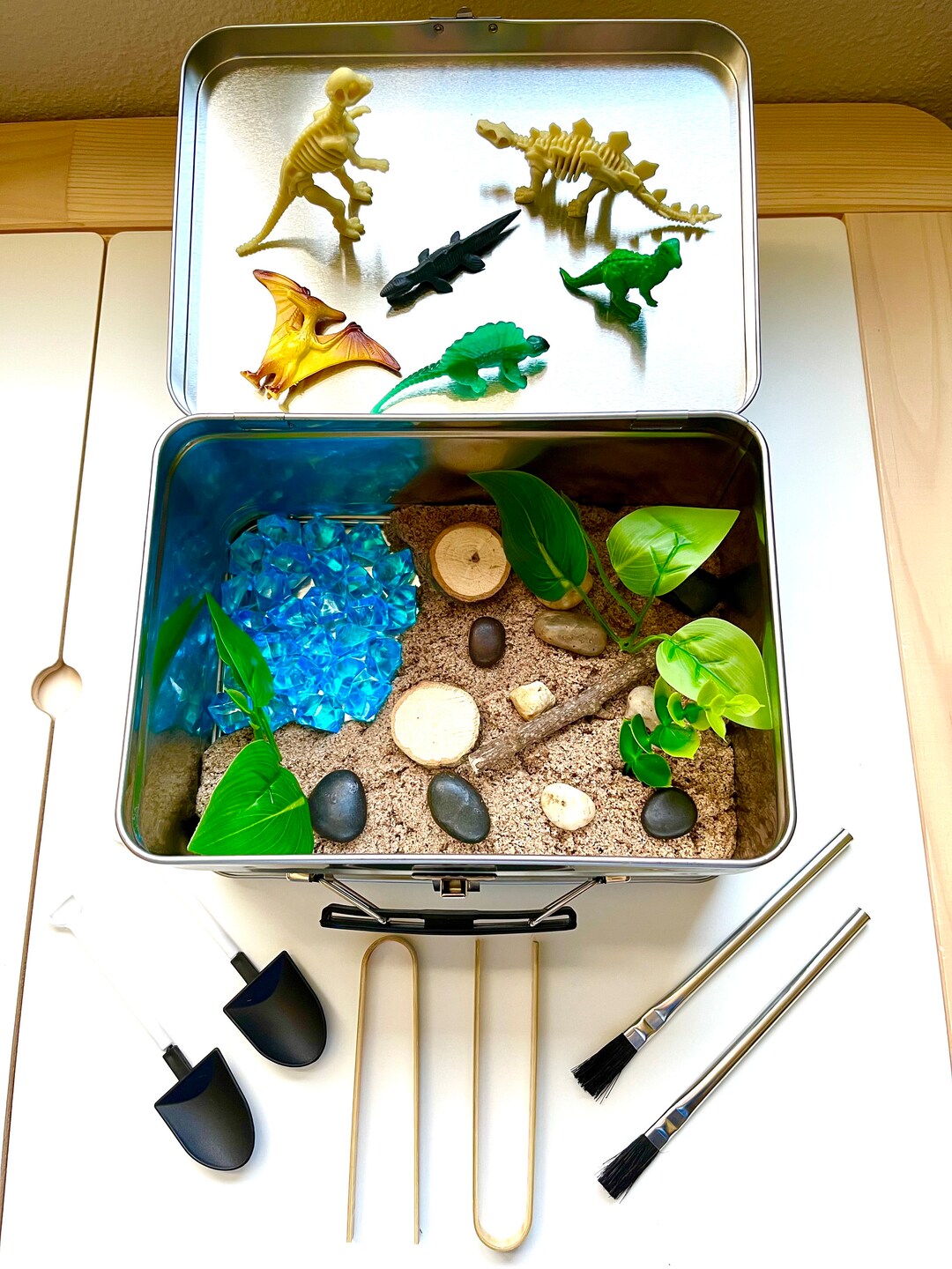 Large Dinosaur Excavation Sensory Bin | Sensory Sand Kit | Dino Dig ...