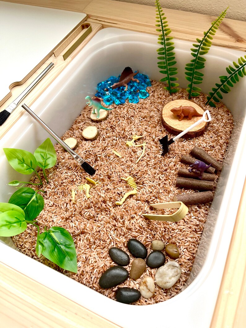 Dinosaur Excavation Pour & Play Sensory Kit | Flisat Activity Kit ...