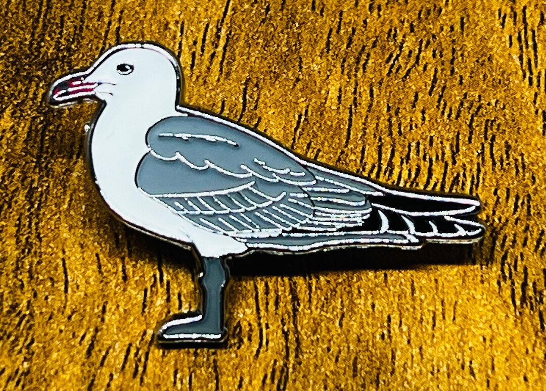 Audouin’s Gull - UK Birding Pins - Enamel Pin Badge - Unnumbered - Etsy
