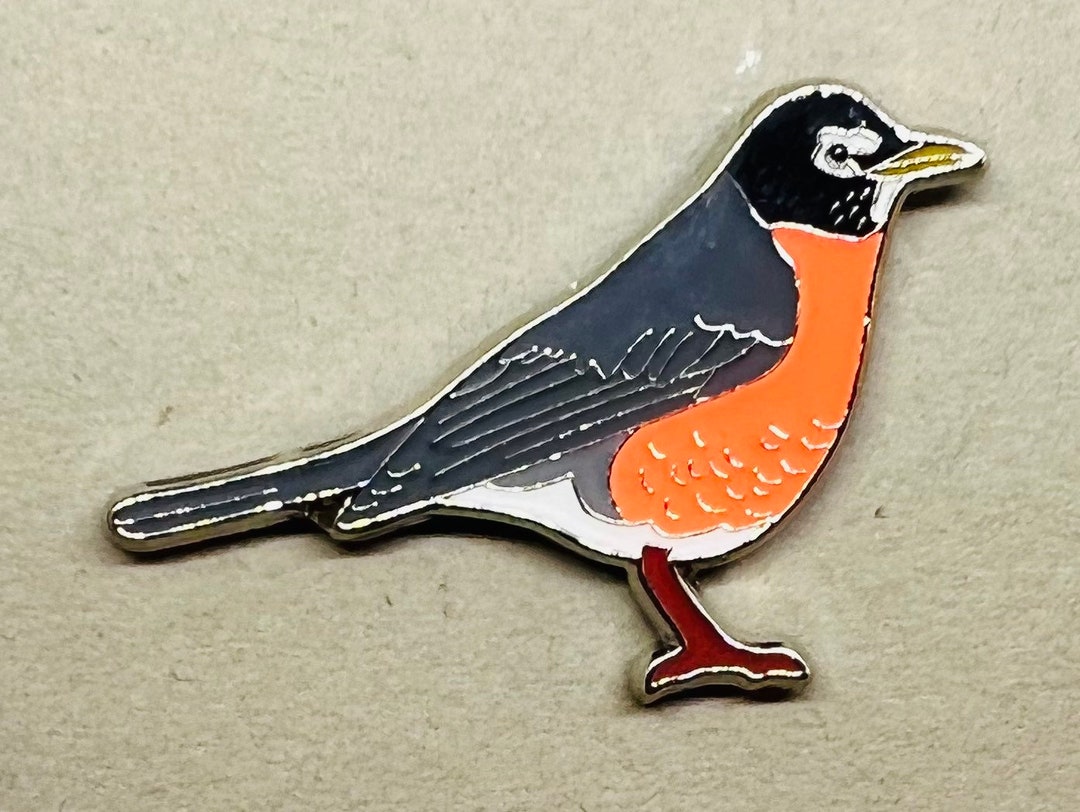 American Robin - UK Birding Pins - Enamel Pin Badge - Unnumbered - Etsy