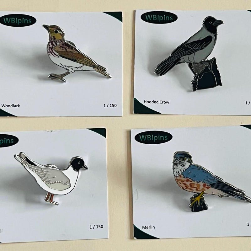 Bird Badge Pins - Etsy UK