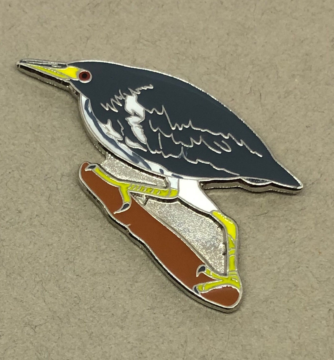 Dwarf Bittern Enamel Pin Badge - Unnumbered - Etsy