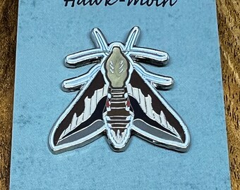 Death's-head Hawkmoth Hard Enamel Pin Hawk Moth Gold Variant Death Moth ...