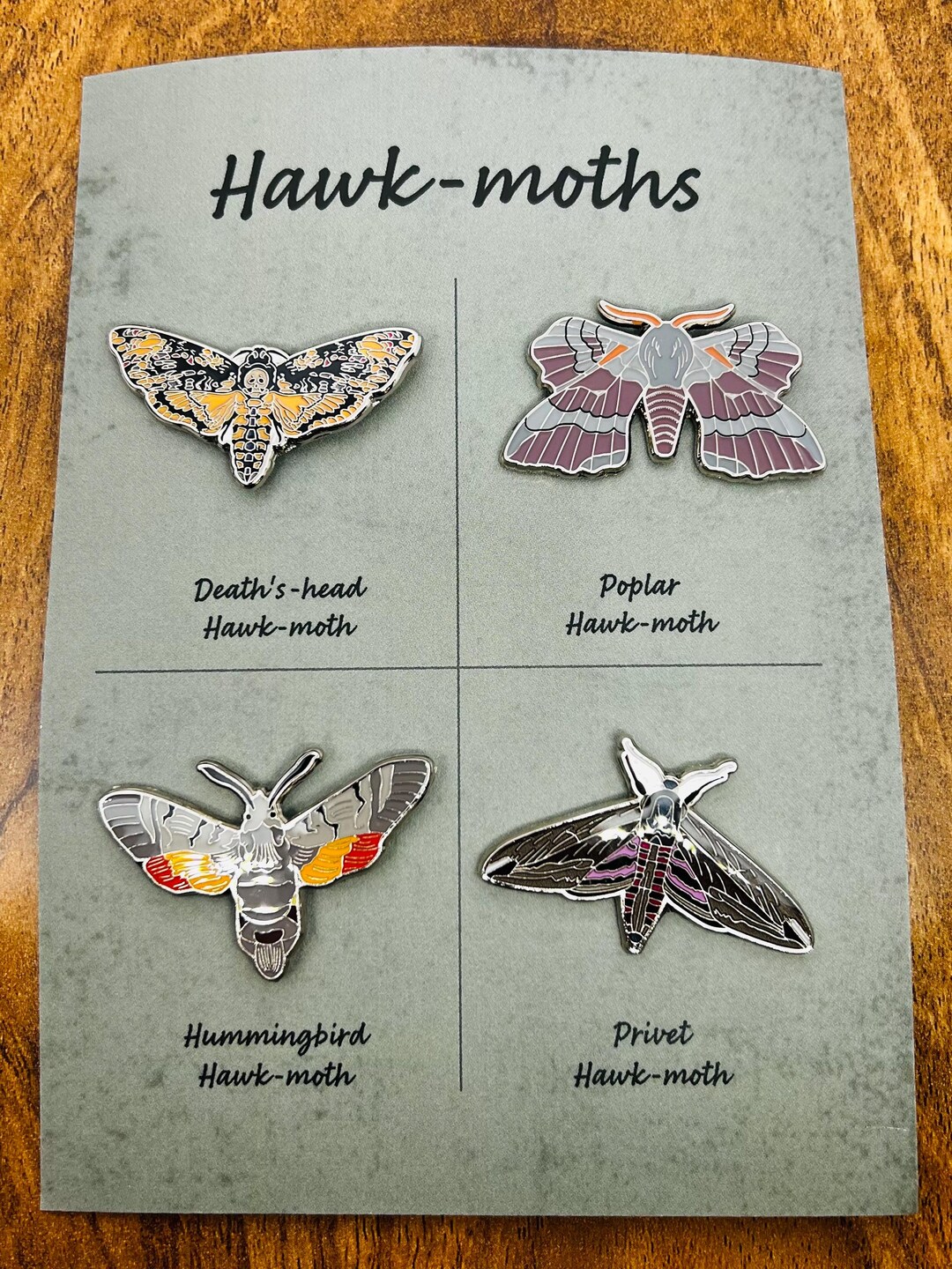 Hawk-moth Series Large Collectors Card Pins 5-8 - Enamel Pin Badge - Etsy