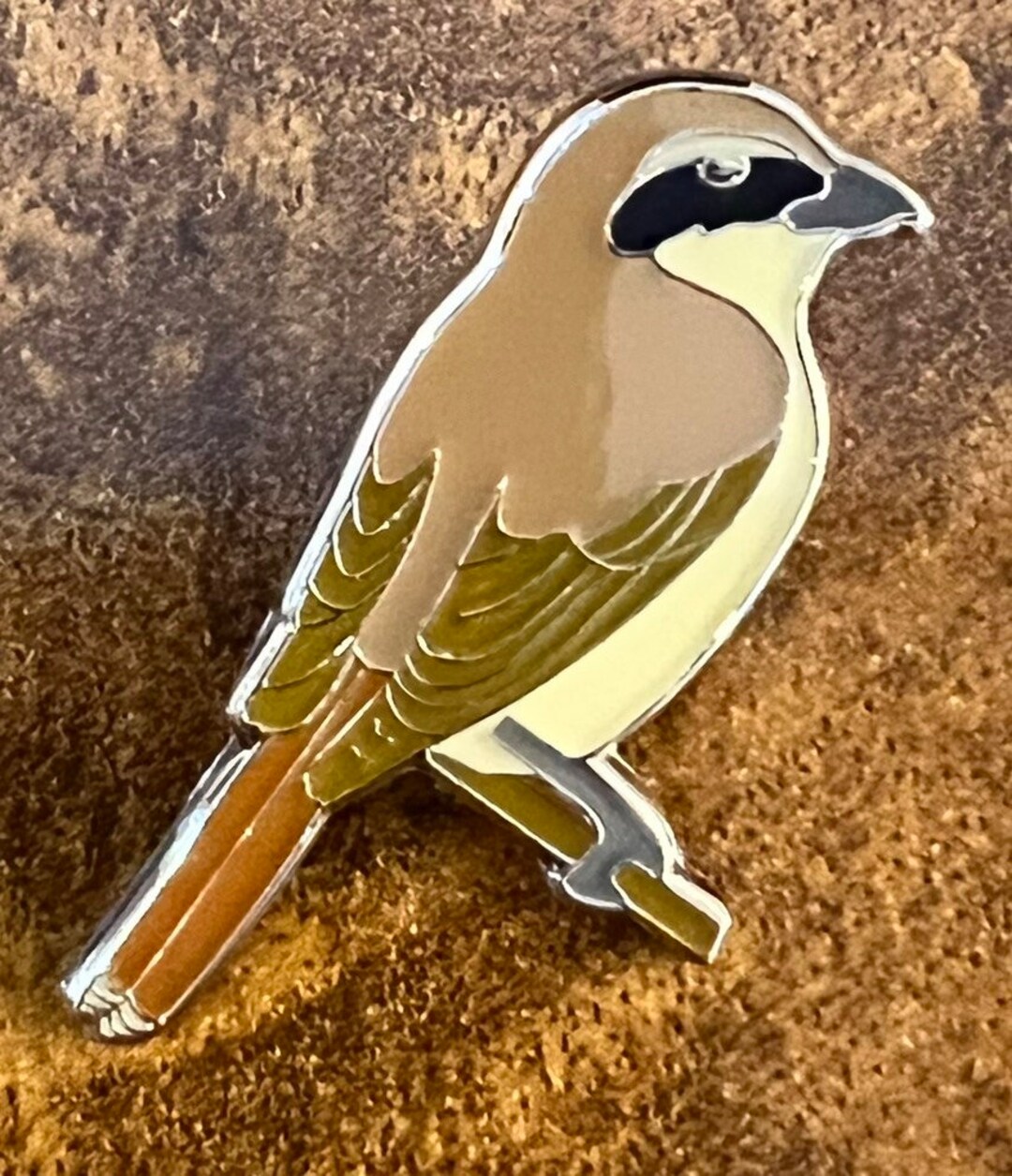 Turkestan Shrike - UK Birding Pins - Enamel Pin Badge - Unnumbered - Etsy