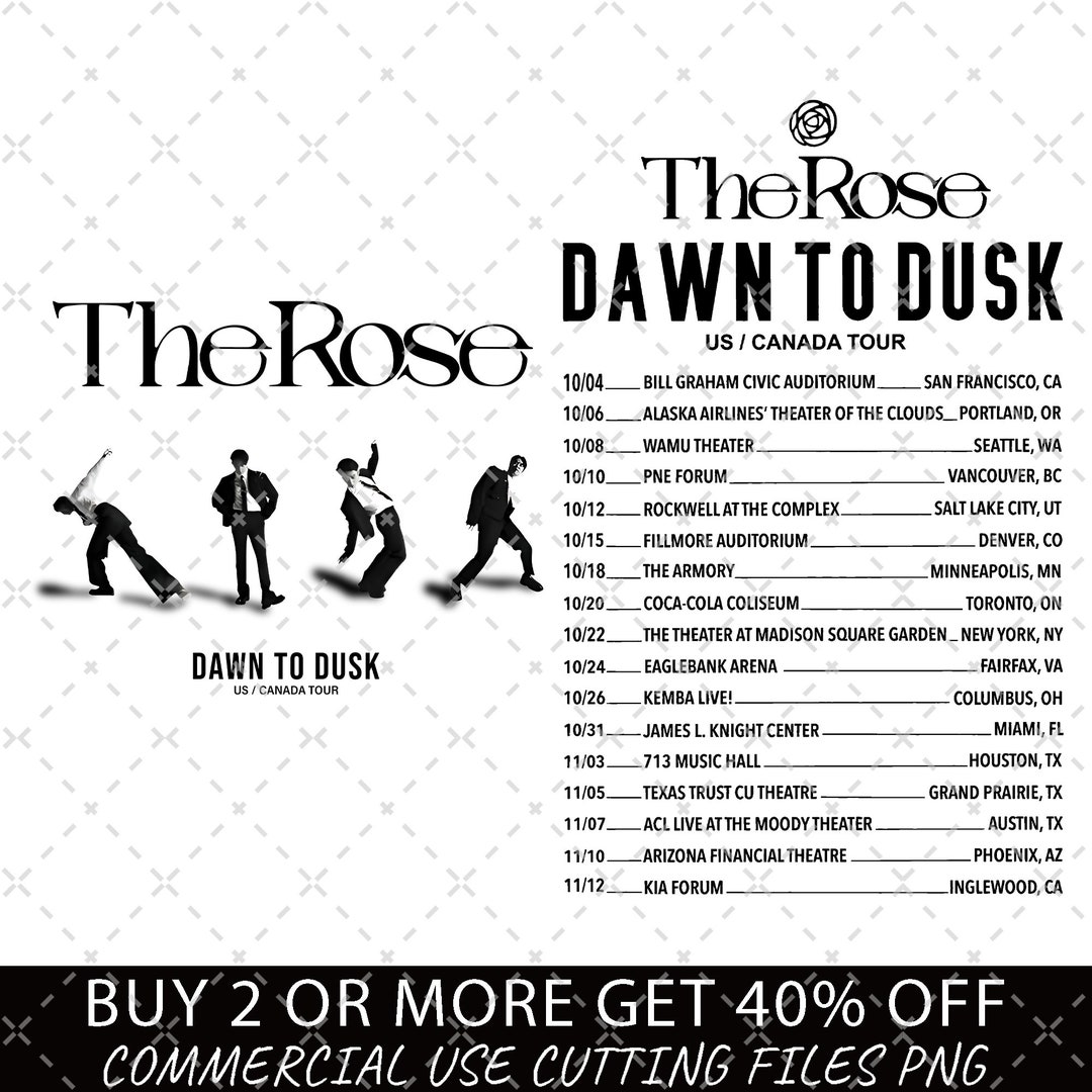 The Rose Dawn to Dusk Tour 2023 Png, the Rose Kpop Png, Dual Rock Album Png, Kpop Indie Rock ...