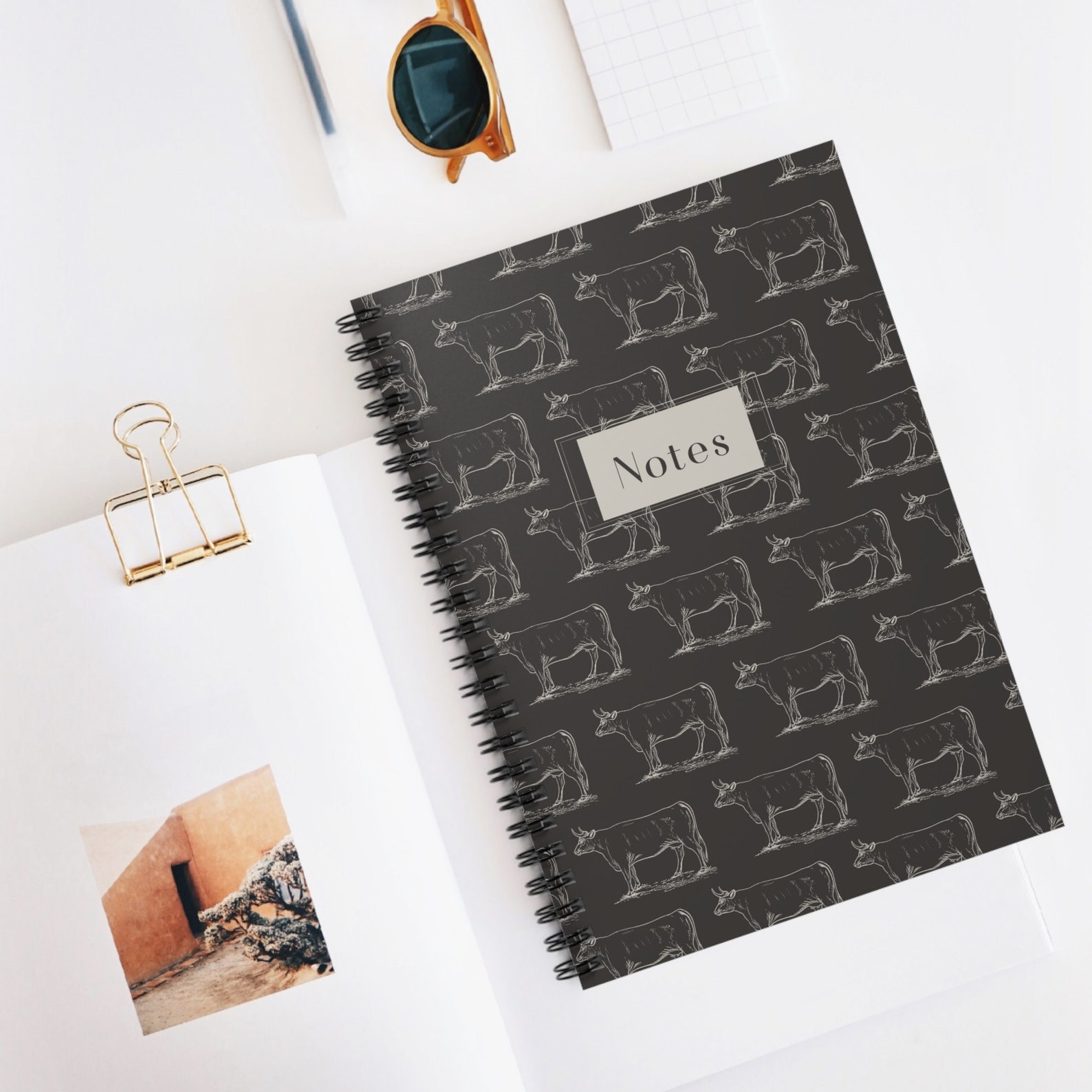 Cattle Farm Western Spiral Notebook - Ruled Line (grey) - Etsy