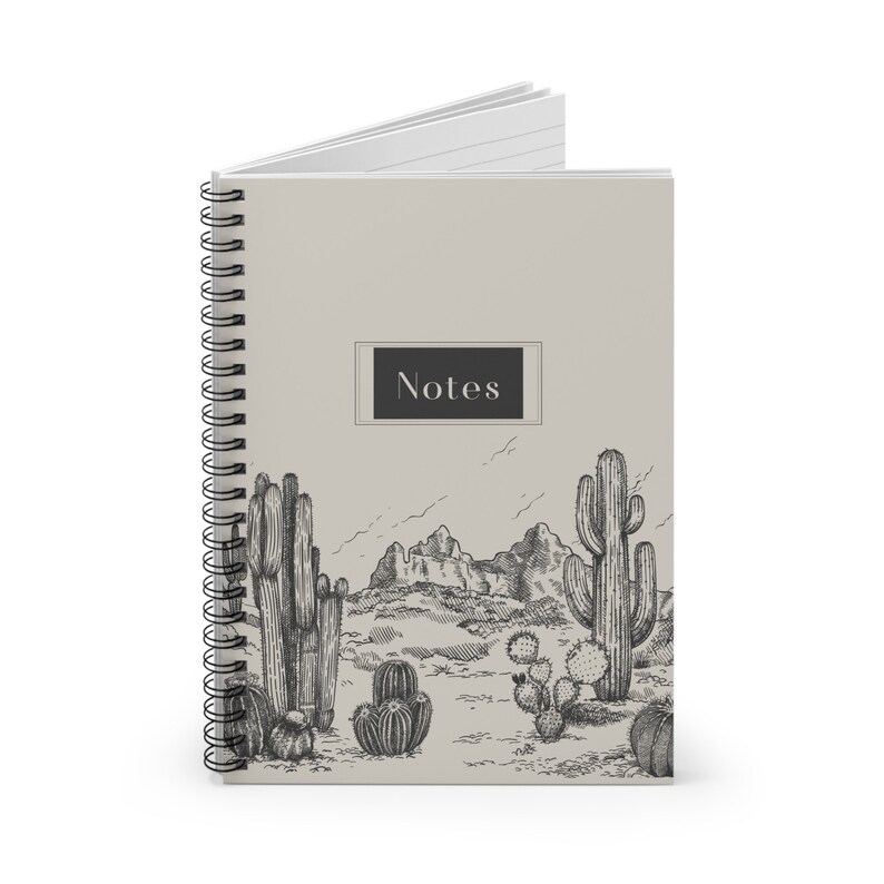Western Desert Cactus Spiral Notebook - Ruled Line - Etsy