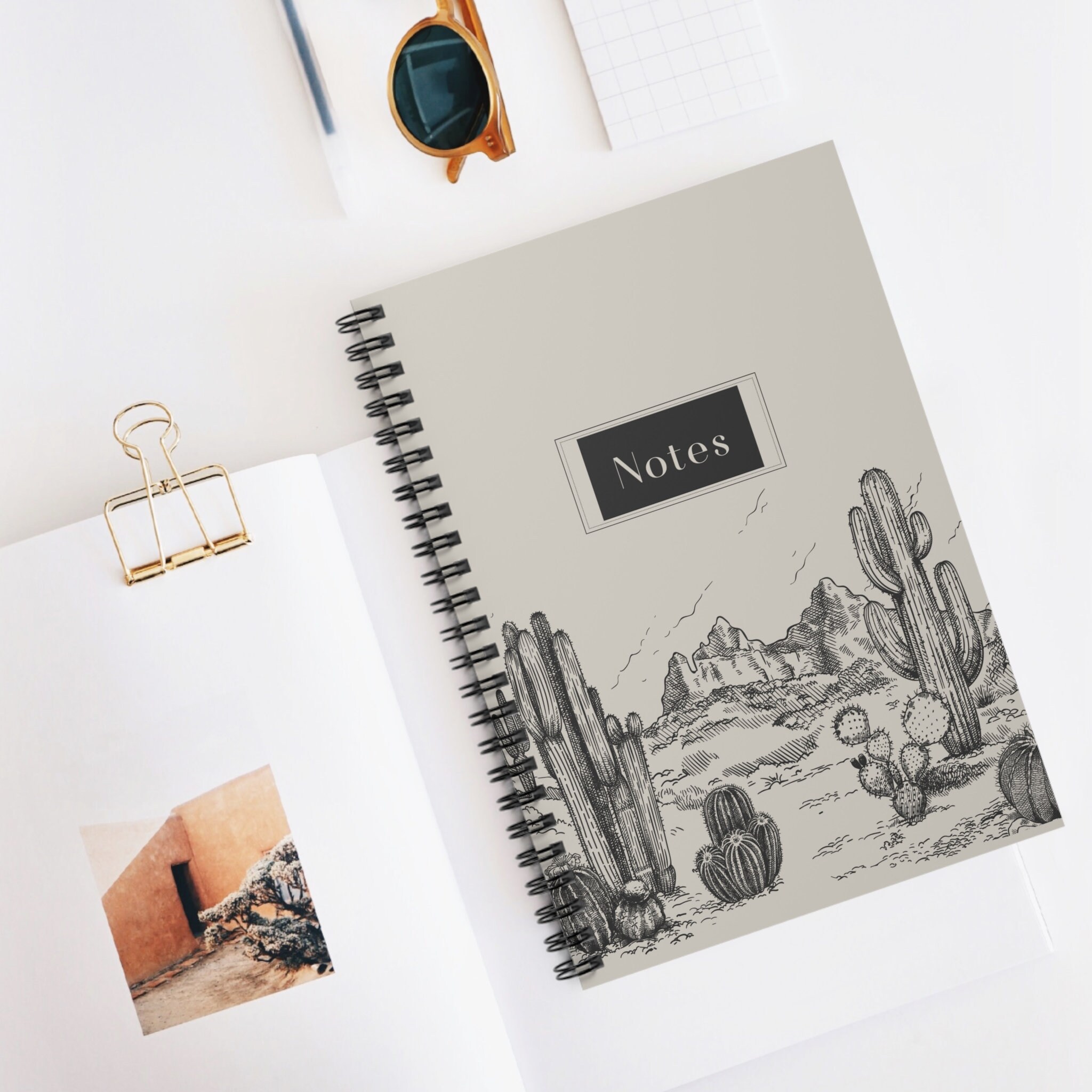 Western Desert Cactus Spiral Notebook - Ruled Line - Etsy