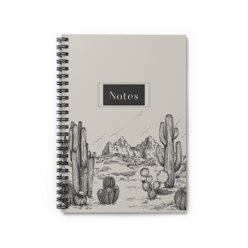 Western Desert Cactus Spiral Notebook - Ruled Line - Etsy