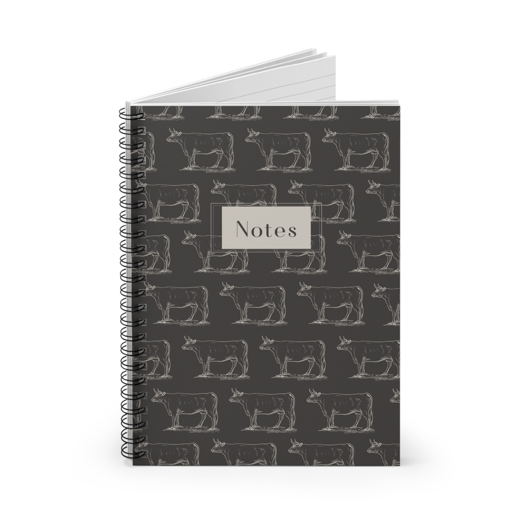 Cattle Farm Western Spiral Notebook - Ruled Line (grey) - Etsy